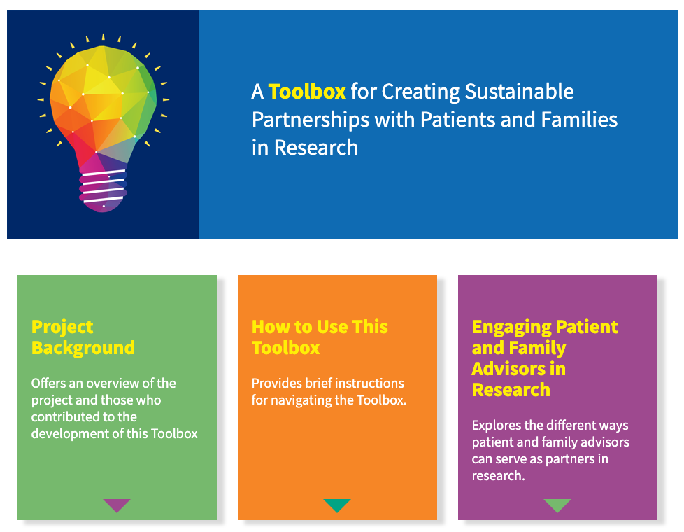 A Toolbox for Creating Sustainable Partnerships with Patients and Families in Research | Primary ...